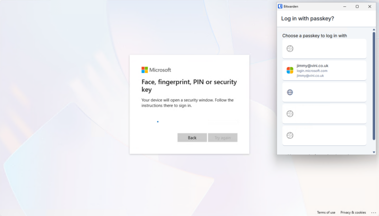 Adding a Bitwarden Synced Passkey to an Entra ID account – James Vincent