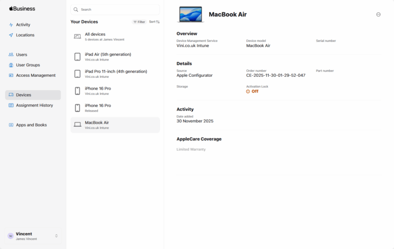 Enrolling an Apple Mac into Intune via Apple Business Manager – James ...